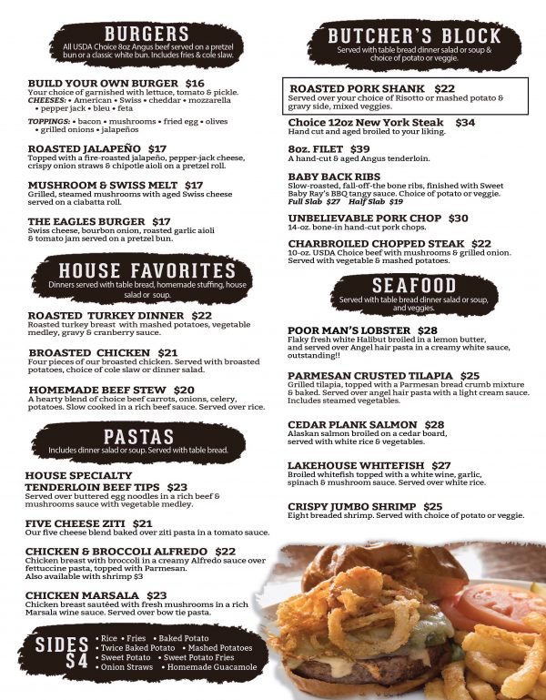 LakeHouse Lake Villa Menu | Rotisserie Chicken, Steaks & Seafood